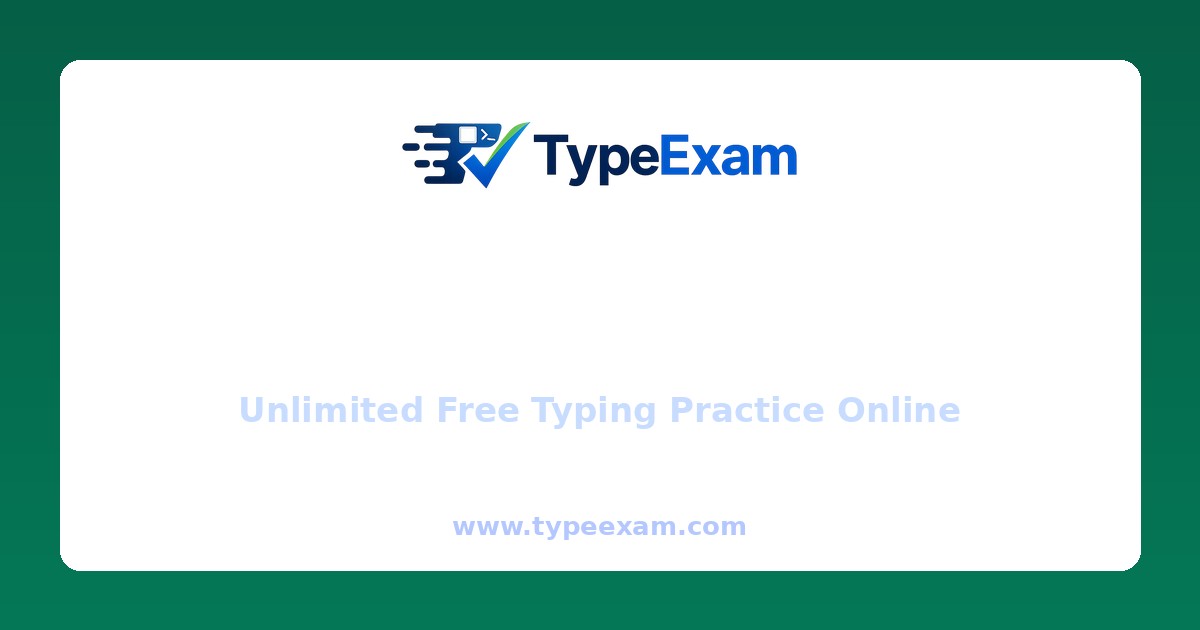 Free Typing Practice Online – Unlimited Practice for All Exams | TypeExam